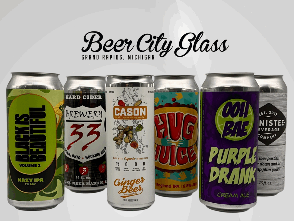 Wholesale Aluminum Cans with Pressure Sensitive Labels – Beer City Glass